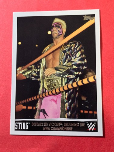 2015 Topps WWE Sting Tribute #4 Defeats Sid Vicious, Retaining NWA ...