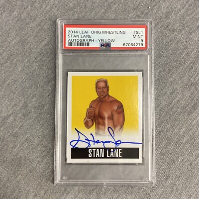 2014 Leaf Originals Wrestling #SL1 Stan Lane Autograph-Yellow /99 PSA 9 ...