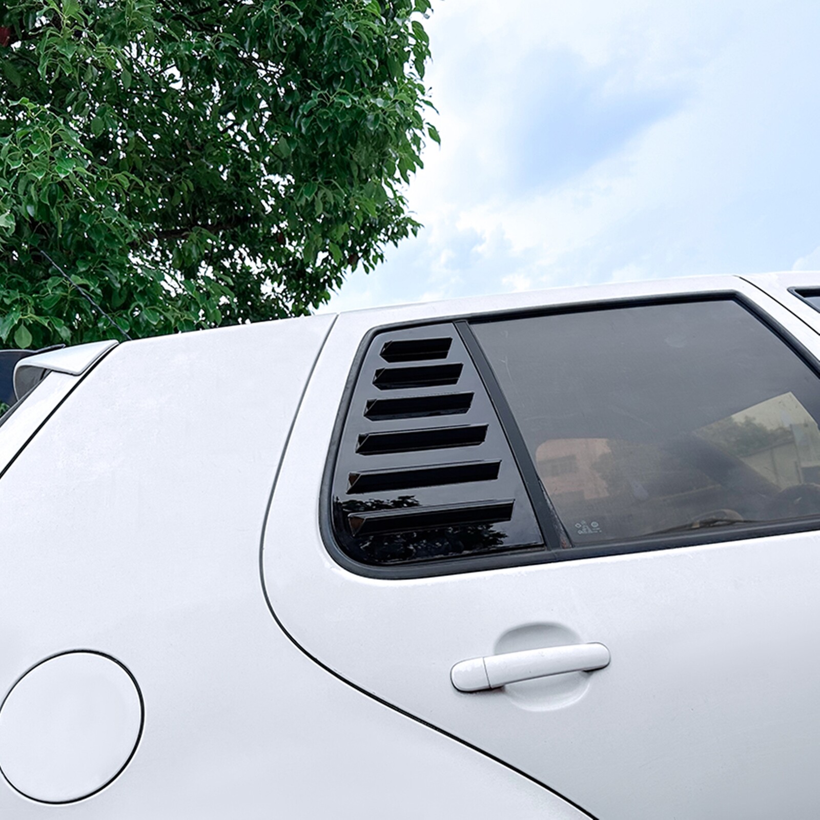 2Pcs Gloss Black Car Rear Window Louver Shutter Trim For VW Golf 4 MK4 ...