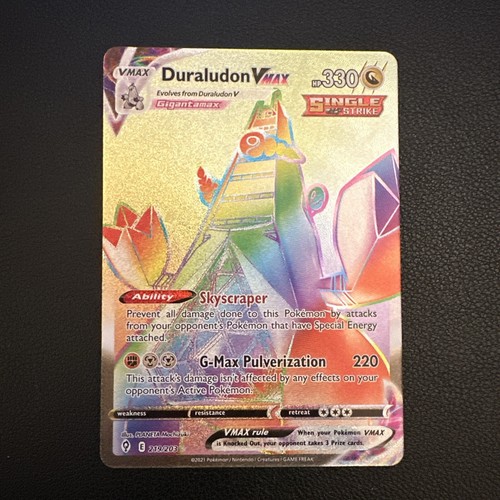 Pokémon TCG Duraludon VMAX Evolving Skies 219/203 Holo Secret Rare NM/M ...