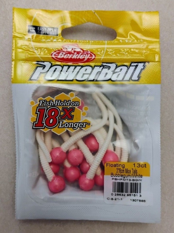 Berkley Powerbait Floating Mice Tails, 13 Per Pack, 3"/8cm, Choose ...