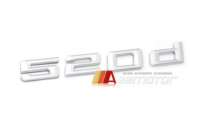 Chrome 520d Boot Trunk Emblem Badge Decal Letter Sticker fits BMW 5 ...