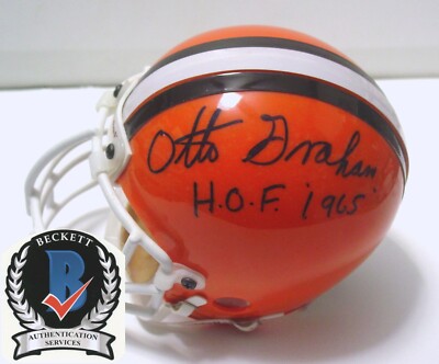 OTTO GRAHAM Signed/Autographed Cleveland Browns Mini Helmet - BAS ...
