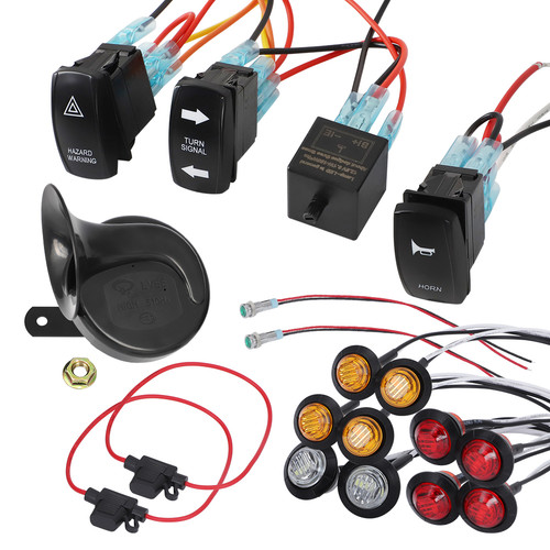 LED Turn Signal Kit For UTV SXS Polaris Dirt Bike RZR Can-Am Kawasaki ...