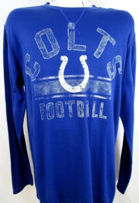 Indianapolis Colts Mens Large Long Sleeve Screened Thermal Shirt ACOL ...