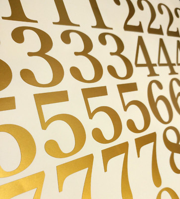 Lot of 40 Metallic Gold Color,Mailbox,House Numbers Decals, Stickers ...