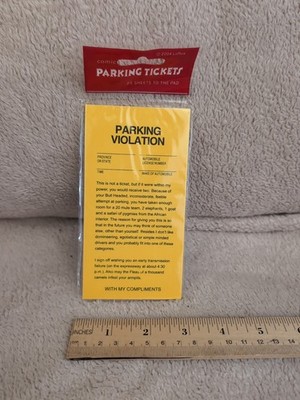 Pack Of 25 FAKE PARKING TICKETS Joke Gag Prank | eBay