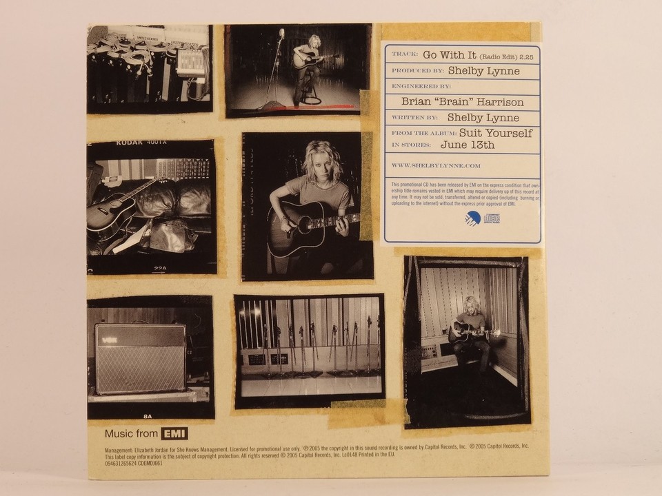 SHELBY LYNNE GO WITH IT (C68) 1 Track Promo CD Single including Card ...