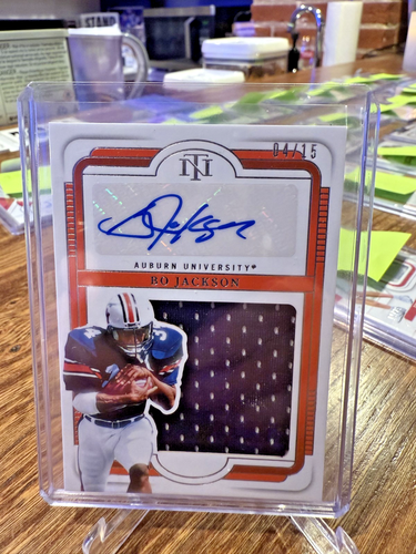 2025 Panini National Treasures Collegiate Bo Jackson 4 /15 Patch Auto ...