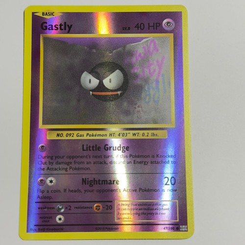 Gastly 47/108 Common Reverse Holo Card XY - Evolutions Pokemon TCG NM ...