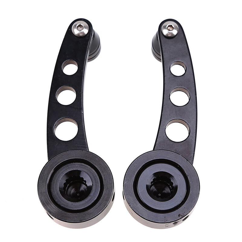 2Pcs Billet Black Aluminum Manual Car SUV Window Door Winder Glass ...