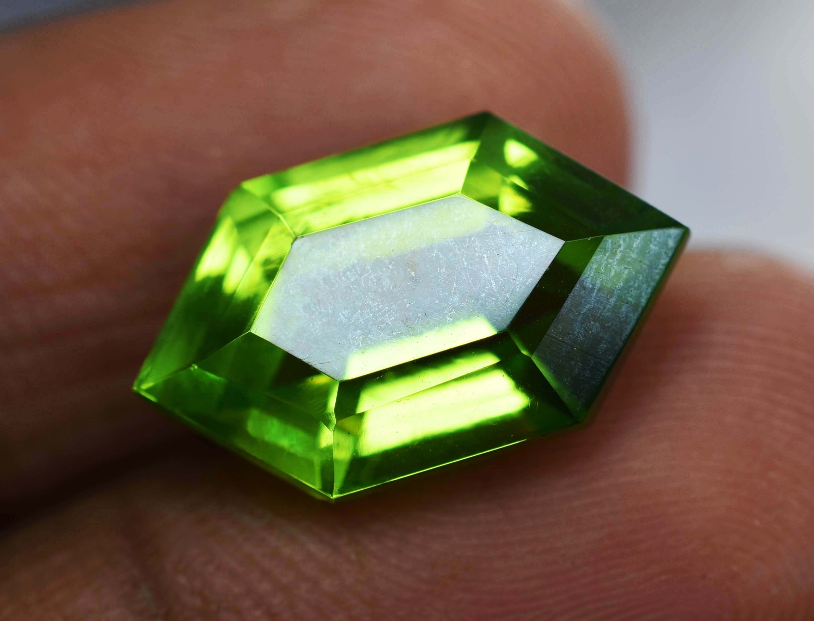 8 Ct Natural Rare Green Peridot Fancy Cut AAA Certified Loose Gemstones ...