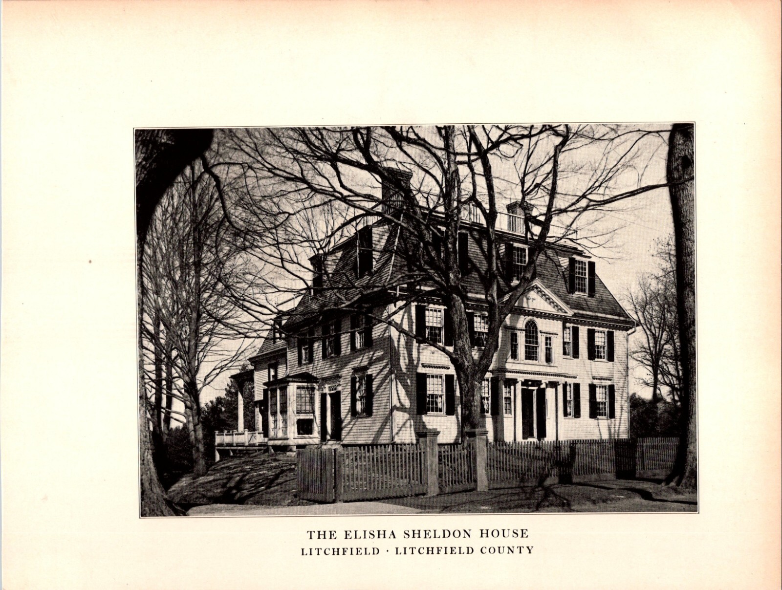 1923 Typogravure * Elisha Sheldon House Sheldon Tavern Litchfield CT | eBay
