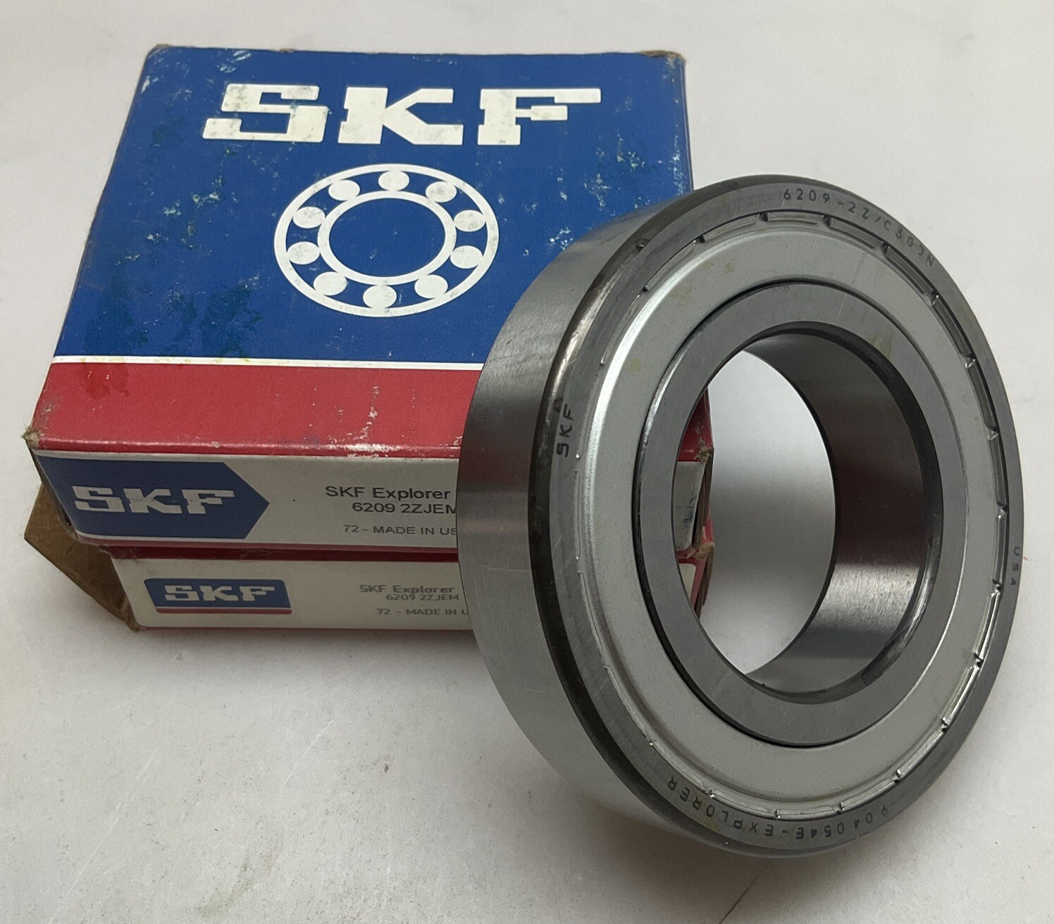 2 Pack SKF 6209 2ZJEM Shielded Deep Groove Ball Bearing 45mm ID 85mm OD ...