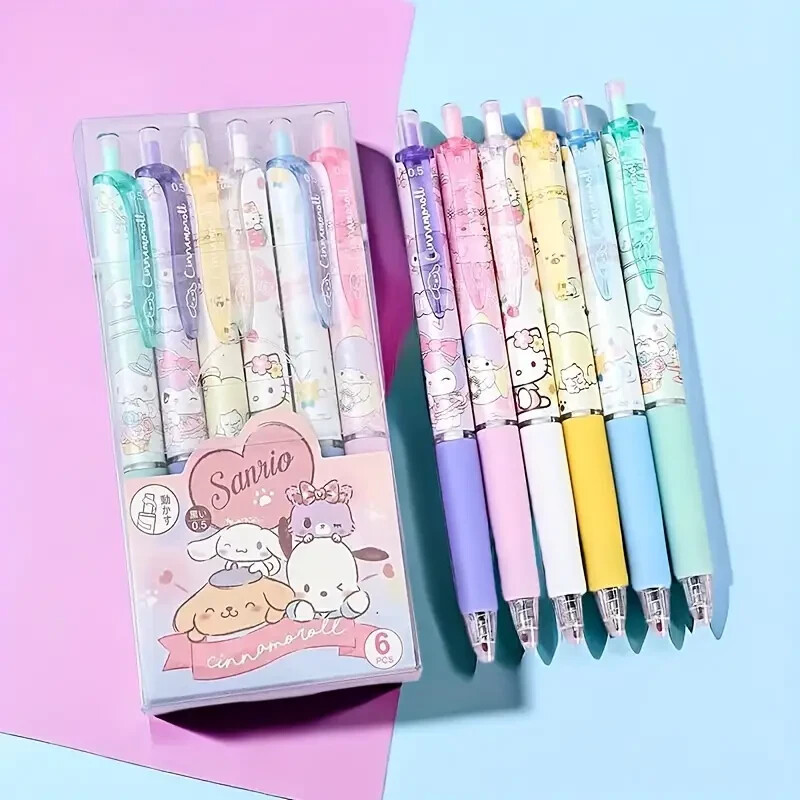 Sanrio Cinnamoroll Gel Ink Rollerball Pens, Set of 6, 0.5mm Fine Point ...