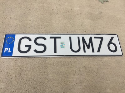 #GSTUM76 Starogard Gdański LICENSE PLATE EUROBAND EUROSTARS | eBay