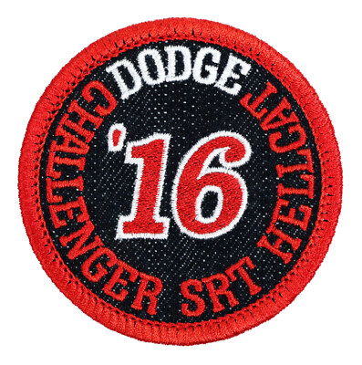 2016 Dodge Challenger SRT Hellcat Embroidered Patch Black/Red Iron-On ...