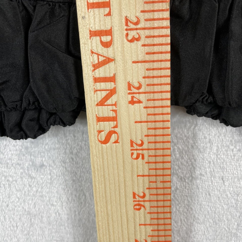 SAMUEL DONG Black Ruffle Blouse Jacket Black Size Large Button Evening ...