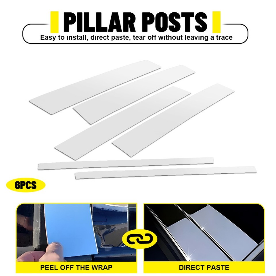 Fit 2018-2023 Chevrolet Traverse 6Pcs Chrome Side Window Pillar Covers ...