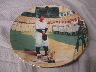 1993 Lou Gehrig the Luckiest Man Delphi Plate Bradford Exchange | eBay