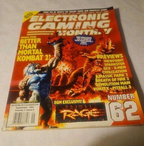 1994 September, Electronic Gaming Monthly Magazine, Primal Rage (MH55 ...
