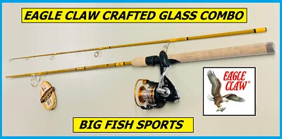 EAGLE CLAW CRAFTED GLASS Spinning Rod/ Reel Combo 6'-6" #CG66MS2C FREE USA SHIP! 47708778541| eBay
