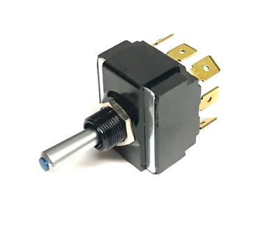 Toggle Switch ON/OFF/ON, DPDT, Blue Lighted Toggle Switch, Carling ...