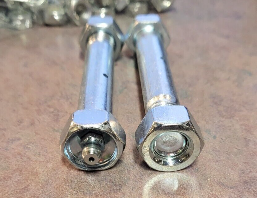 2 New 3" X 1/2-13 Greasable Bolts and Nuts & Grease Fittings Axle Kit ...