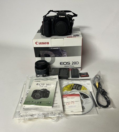 Canon EOS 20D 8.2MP Digital SLR Camera Black Kit w/ EF-S 18-55 Lens ...