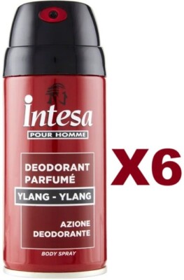 6 PZ INTESA POUR HOMME DEODORANT PARFUME' YLANG YLANG 150ML | eBay