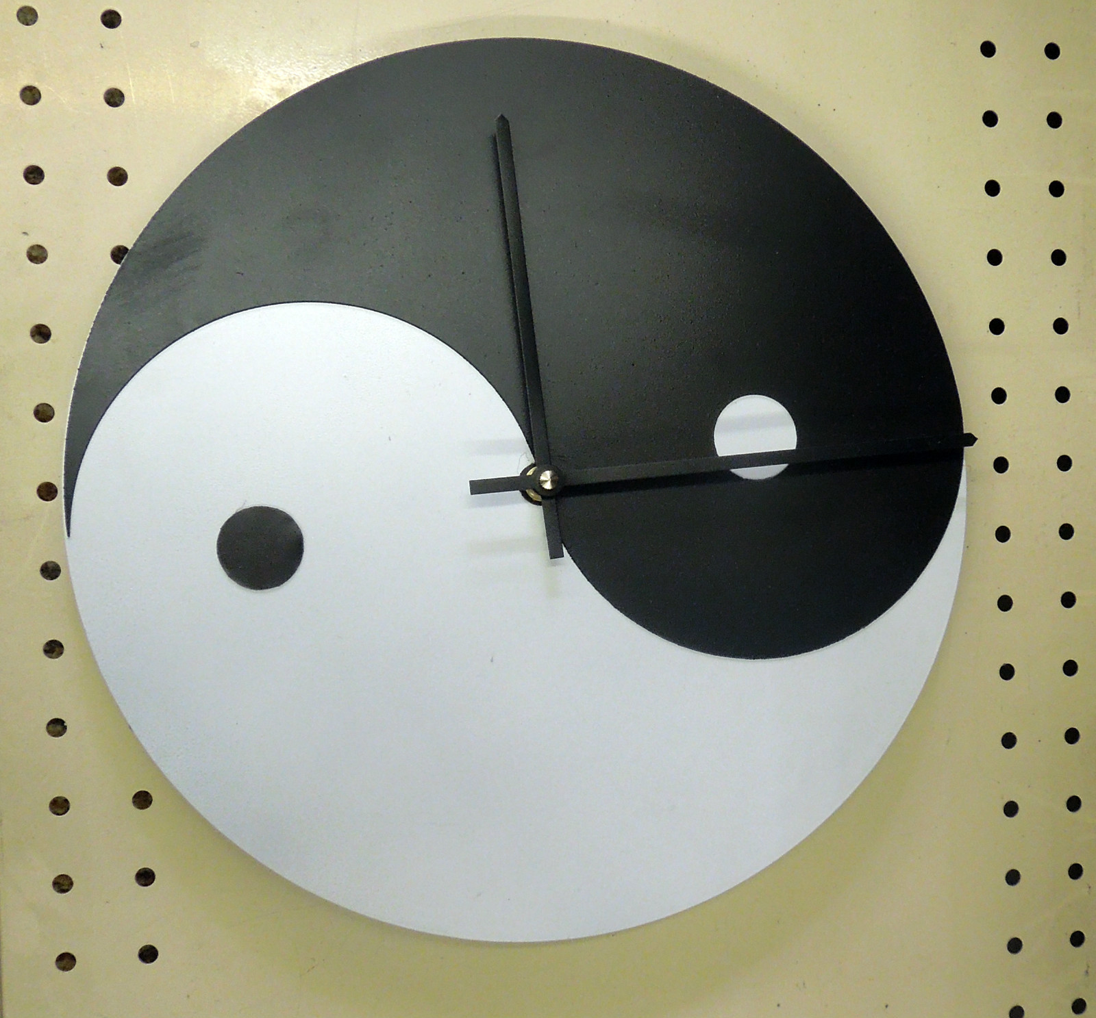 YING YANG CLOCK -ALL METAL 12" ROUND MADE IN THE USA BY STONEYBROOK ...