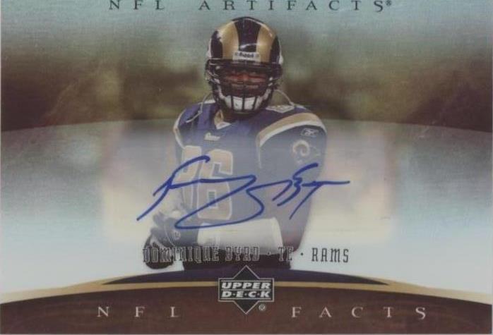 2007 Upper Deck Artifacts - Nfl Facts Dominique Byrd #NF-BY Autographs ...