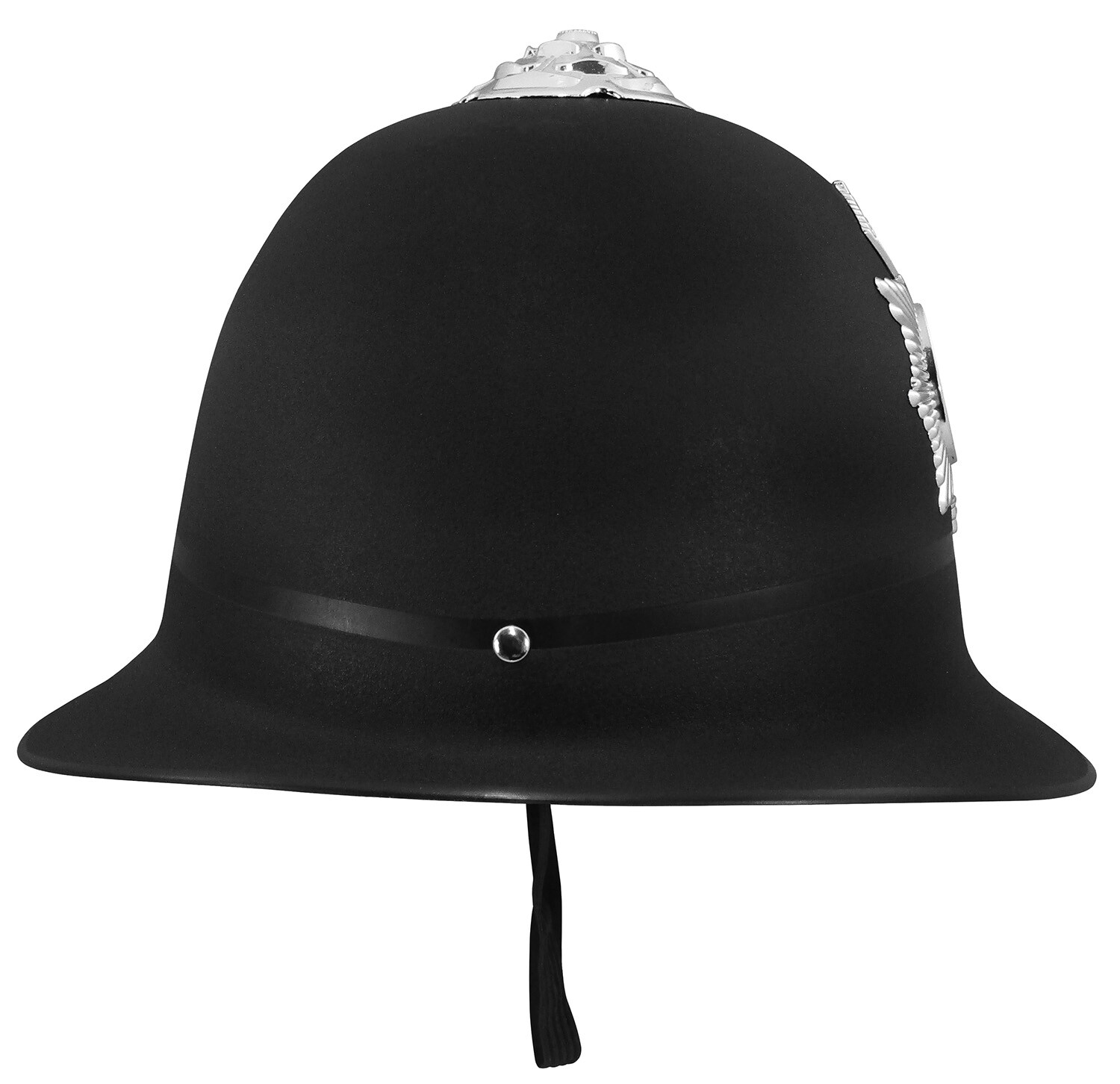 Adult Black English Bobby Police Helmet British Policeman Hat Costume ...