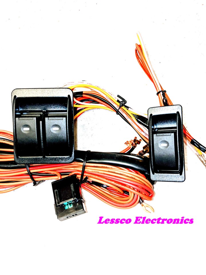 3 Piece Rocker Style 5 Wire Power Window Switch Kit (also) for Power ...