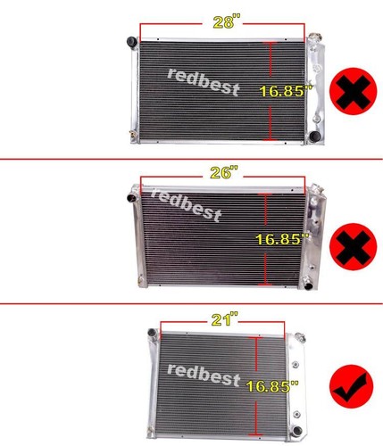 4 Row Aluminum Radiator For 1968-74 69 70Chevy Nova/70-81 Camaro/75-87 ...