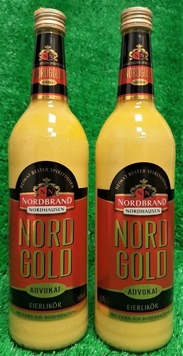 (13,92€/L) 2x Nordbrand Eierlikör Advokat 0,7l Flasche 14% Ostprodukt ...