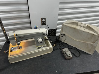 RARE! White Sewing Machine Model No: 164 , Foot Pedal, & Case | eBay