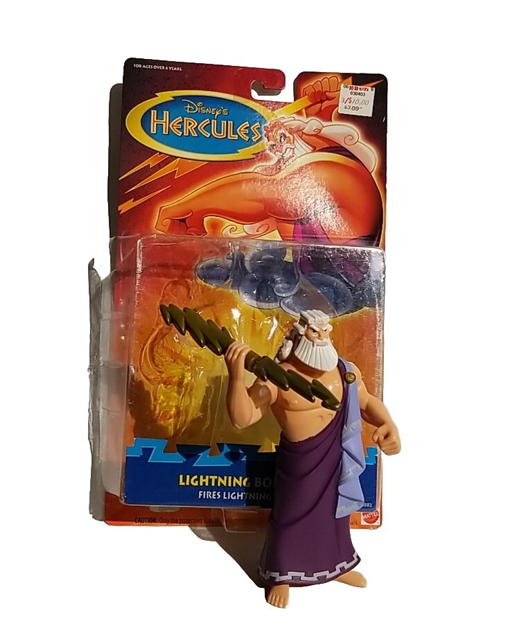Hercules Disney Mattel 1997 Lightning Bolt Zeus Action Figure for sale ...