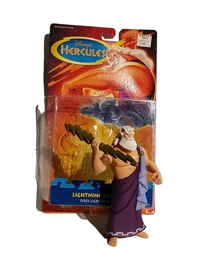 Hercules Disney Mattel 1997 Lightning Bolt Zeus Action Figure for sale ...