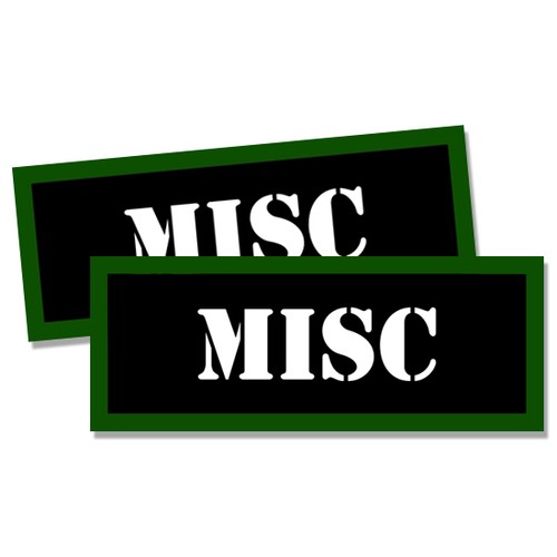 MISC Ammo Can Labels Ammunition Case stickers MISC decals 2 pack 3"x1 ...