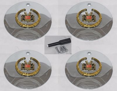 4 CAP DEAL VOGUE GOLD CHROME 99-02106 CADILLAC WHEEL RIM CENTER CAPS W ...