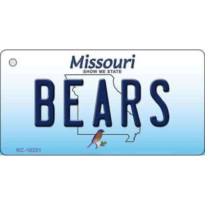 Bears Missouri State License Plate Tag Key Chain KC-10251 | eBay