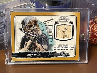 Topps Star Wars /4 Chewbacca ROTJ Millennium Falcon Relic Card Rare | eBay