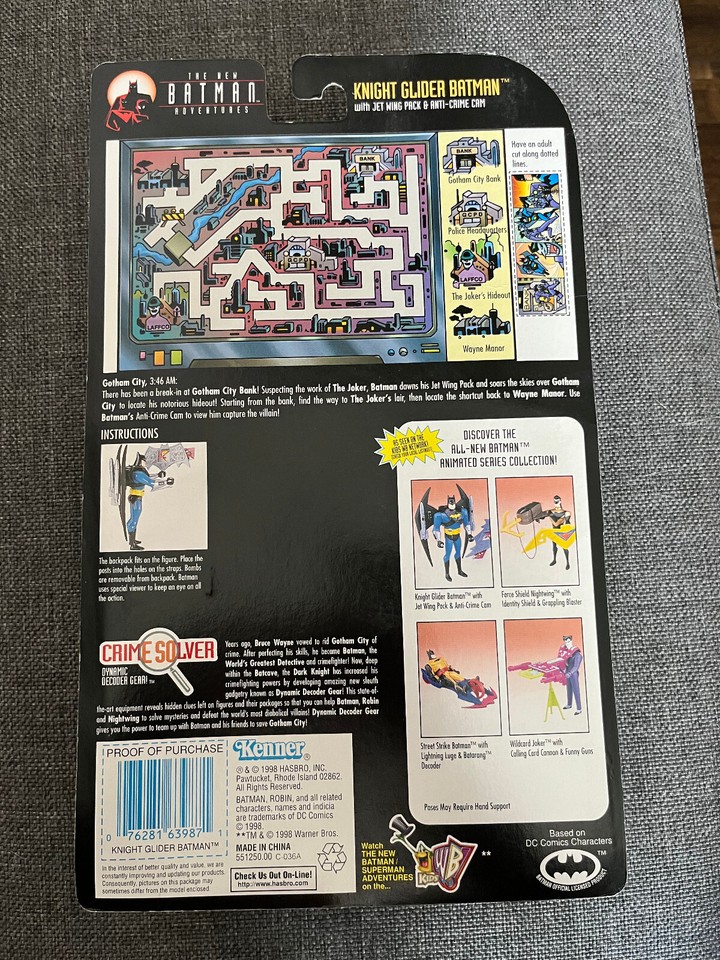 The New Batman Adventures Knight Glider Jet Wing Pack Cam Action Figure ...