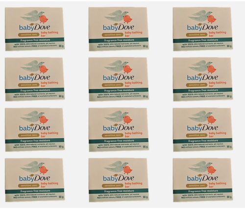 Baby Dove Sensitive Care Soap FragranceFree Moisture Bathing Bar 90g ...