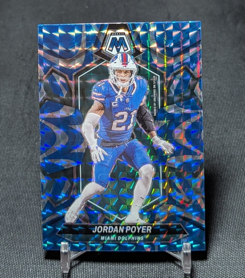 Jordan Poyer Blue Reactive Prizm 2024 Mosaic Football #139 Miami ...