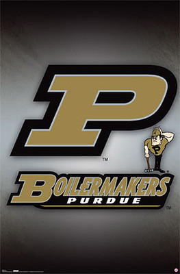 PURDUE BOILERMAKERS Official NCAA Team Logo Theme Art 22x34 POSTER | eBay