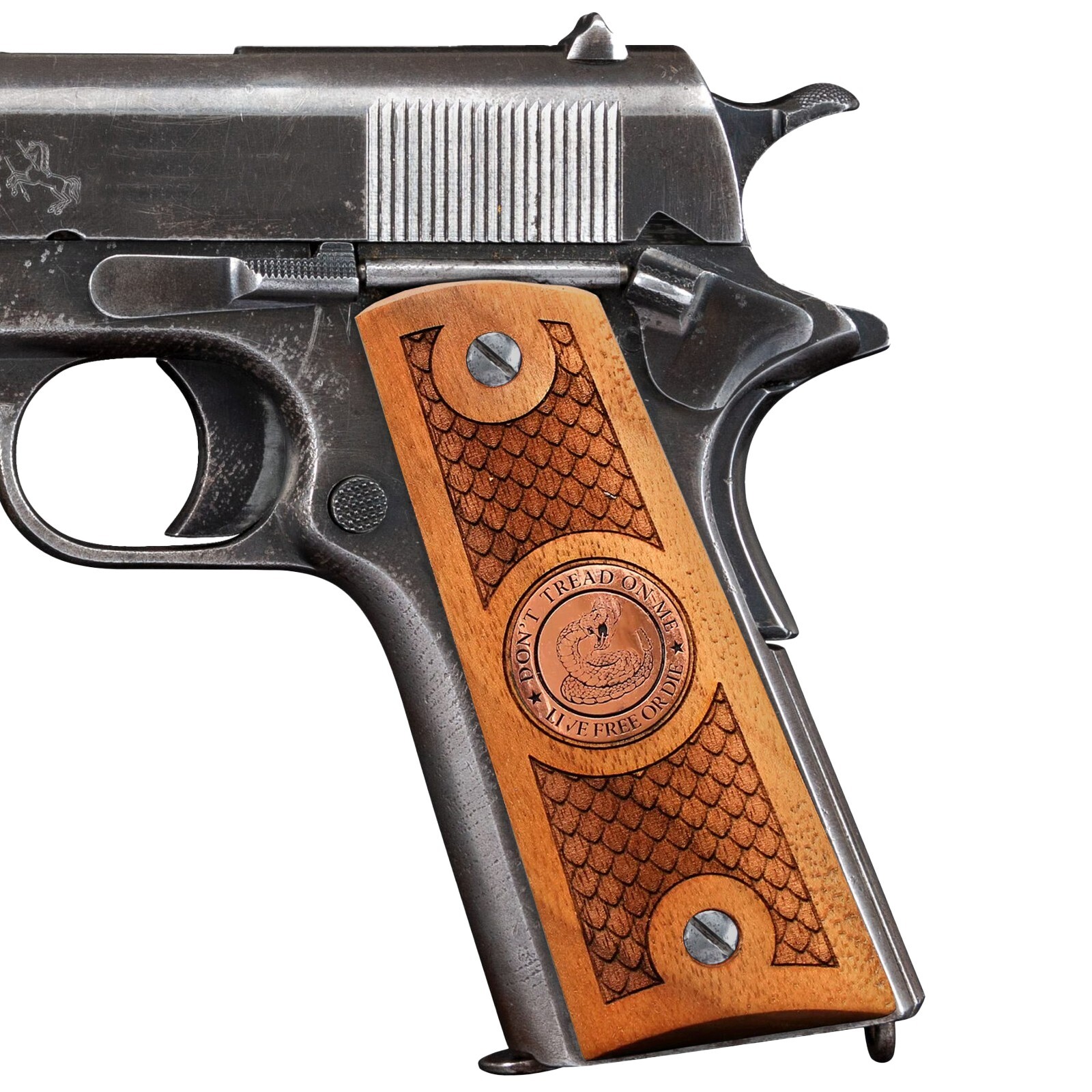 Colt 1911 Grips Full Size Turkish Walnut Wood Hand Pistol Set Nice ...