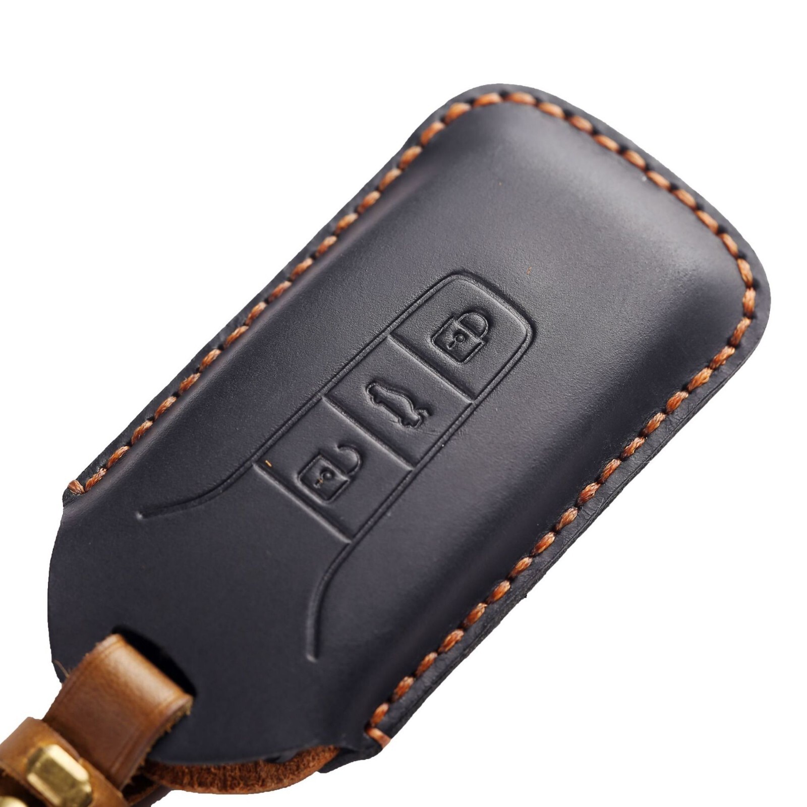 Leather Car Remote Key Fob Cover Case For Volkswagen Touareg 2019 ...