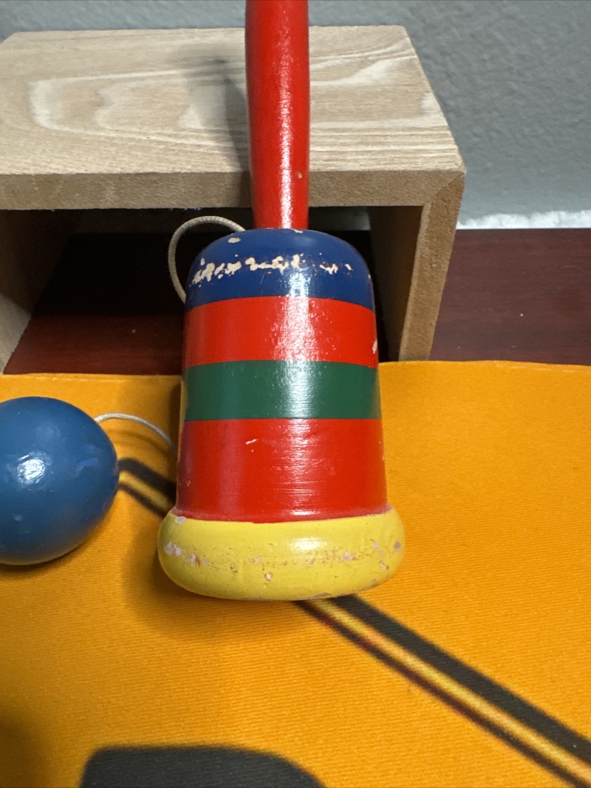 Vintage Kids Stick Cup & Ball on String Toss Catch Game | eBay